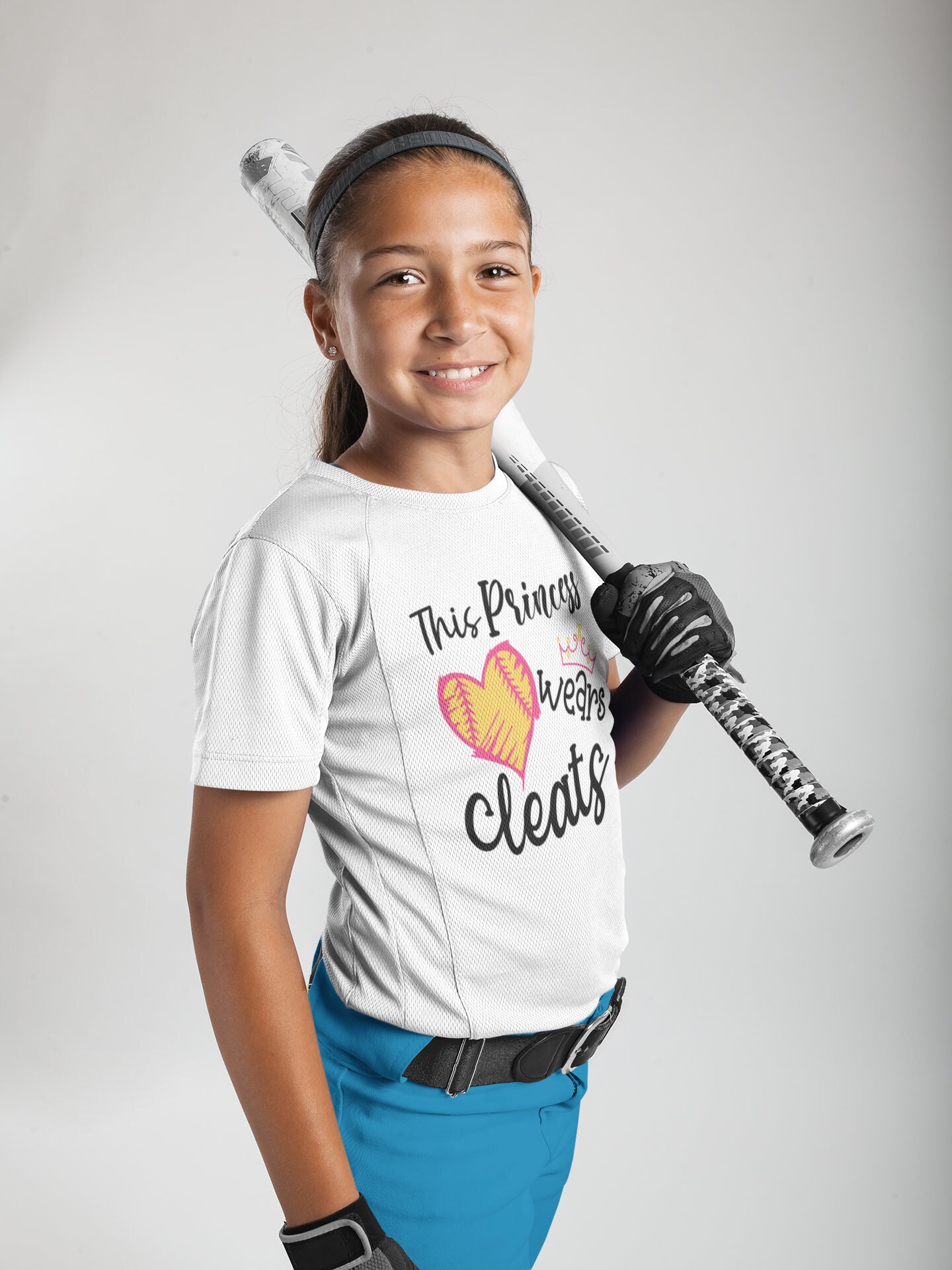 This Princess Wears Cleats Girls Sports Baseball and Softball Design ...