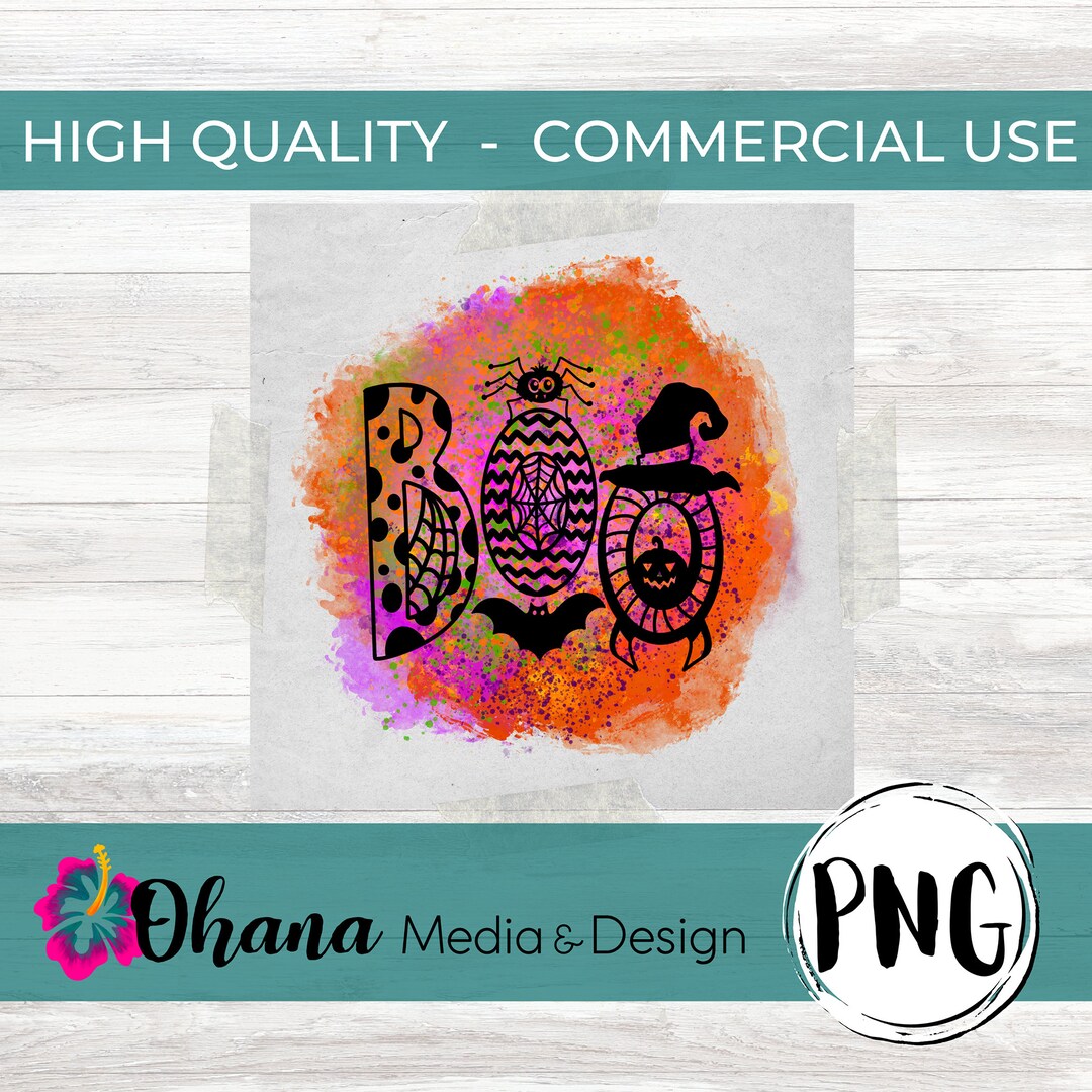 Halloween Boo Word Art Design With Spiders, Bats, Pumpkins, Witch Hat ...