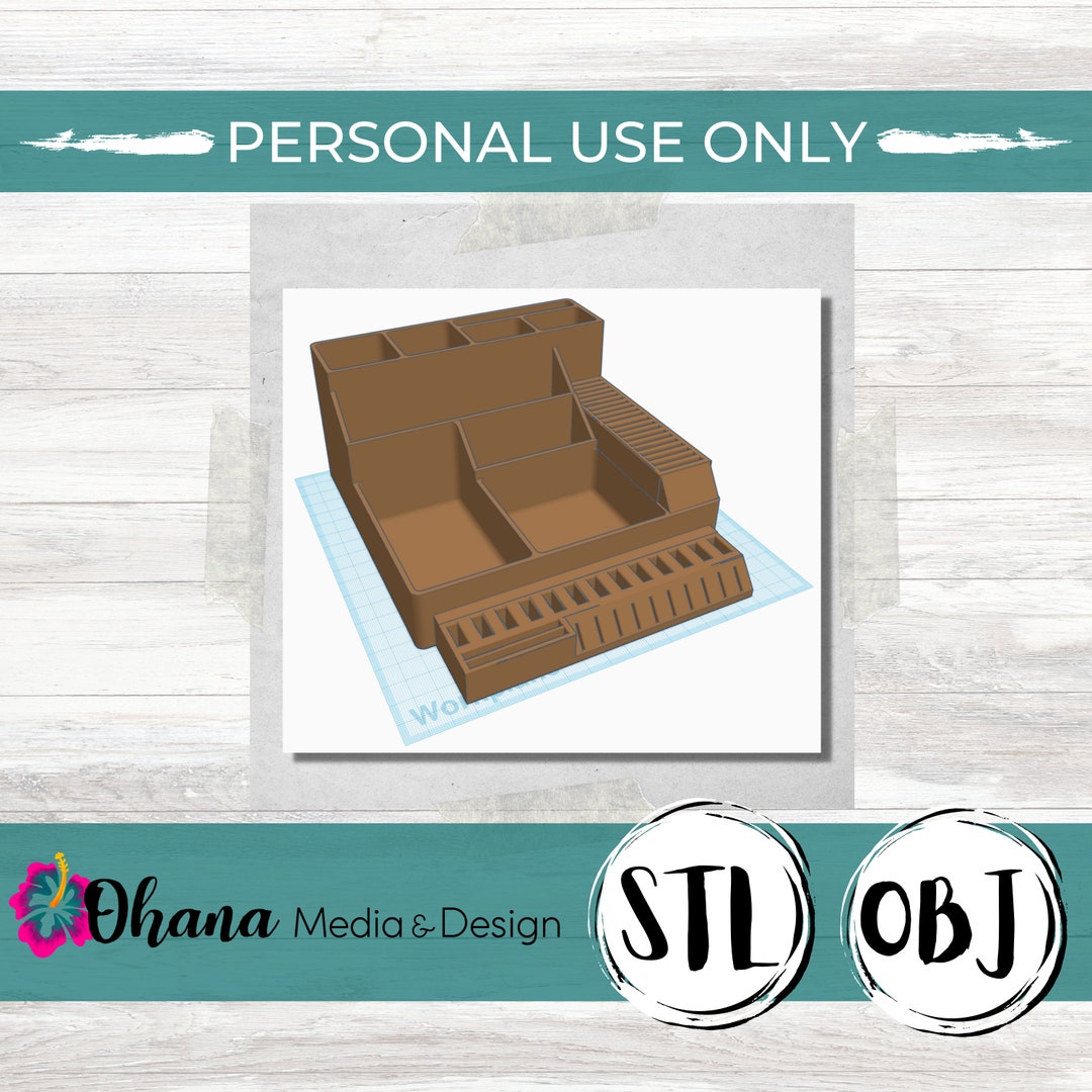 3D Printed Organization | Desk Organizer and Memory Card Holder | 3D ...