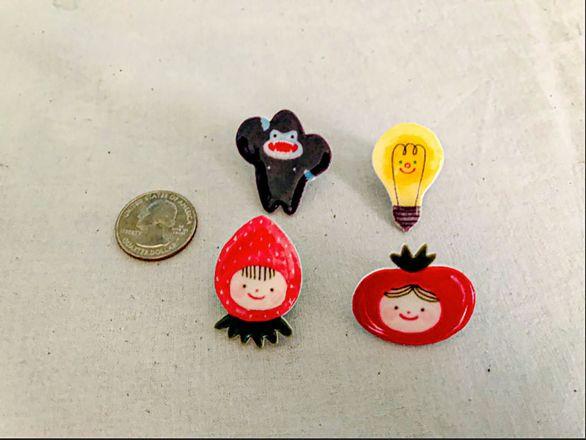 Pin Pals - Handmade Illustrated Plastic Pin Brooch - Etsy