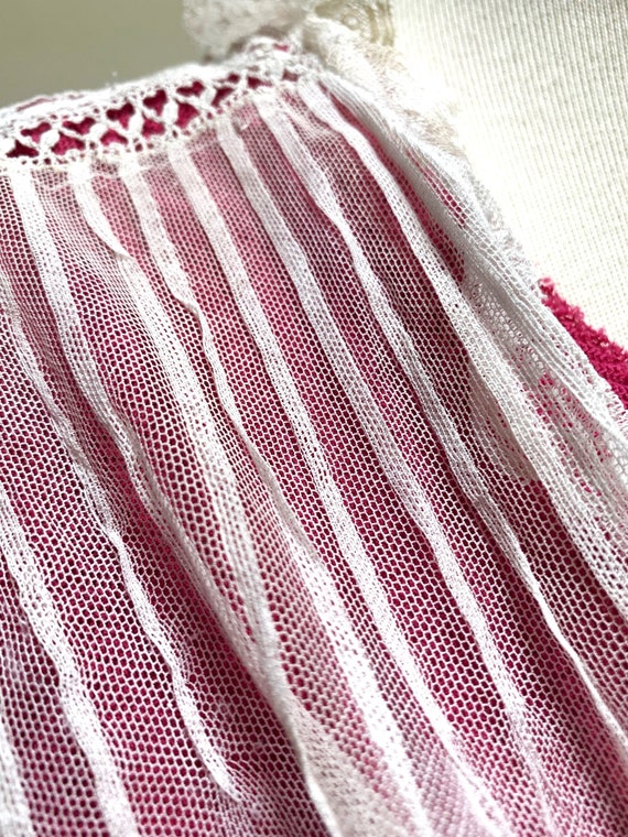 Antique Handmade Lace and Net Cream-White Fichu, Neck… - Gem