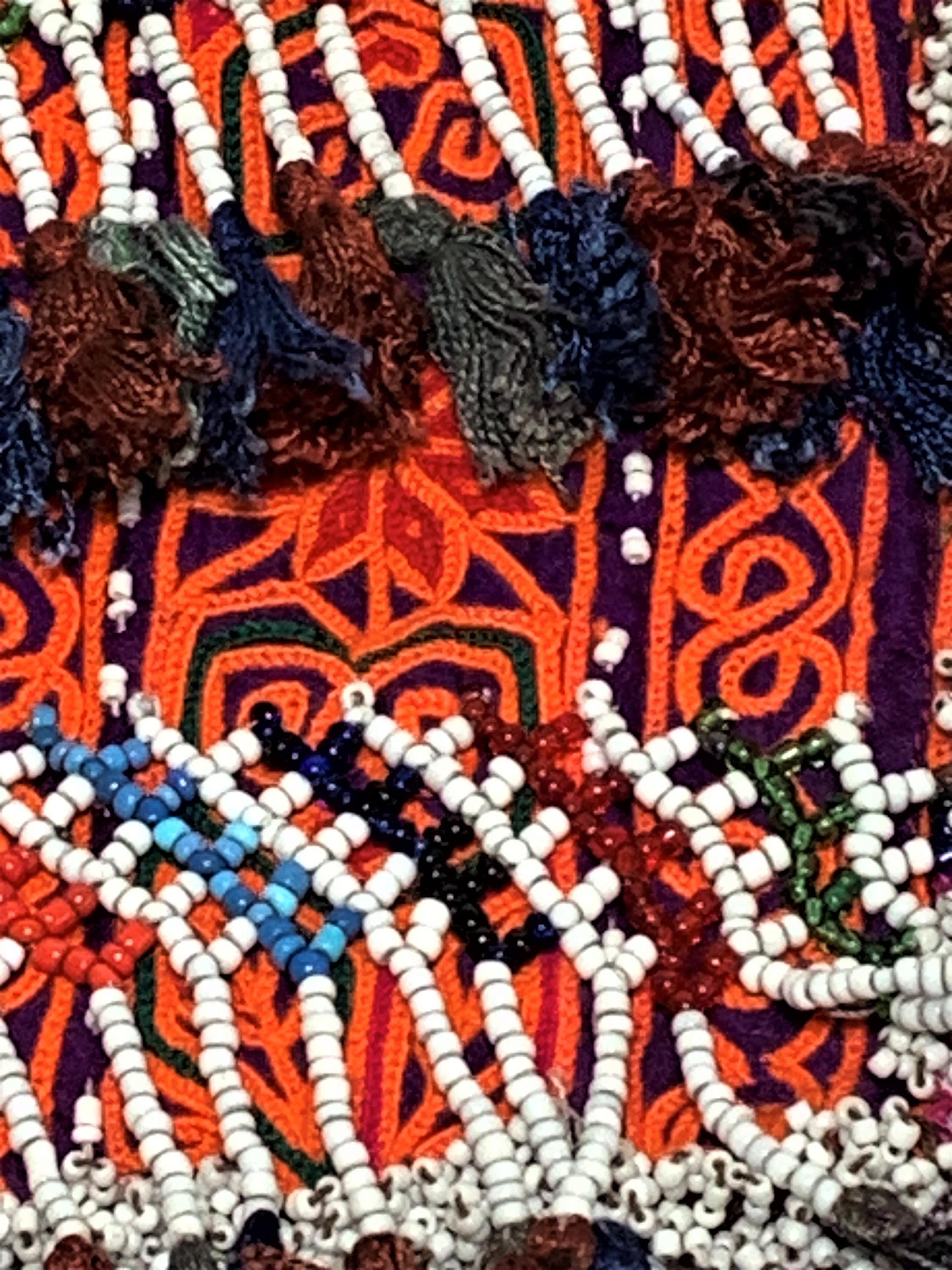 Vintage Afghan Kuchi Netted Beadwork Pashtun Embroidered Drawstring ...