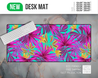 Bright Texture Print Desk Mat W/ Custom Monogram 3 Sizes High Quality ...