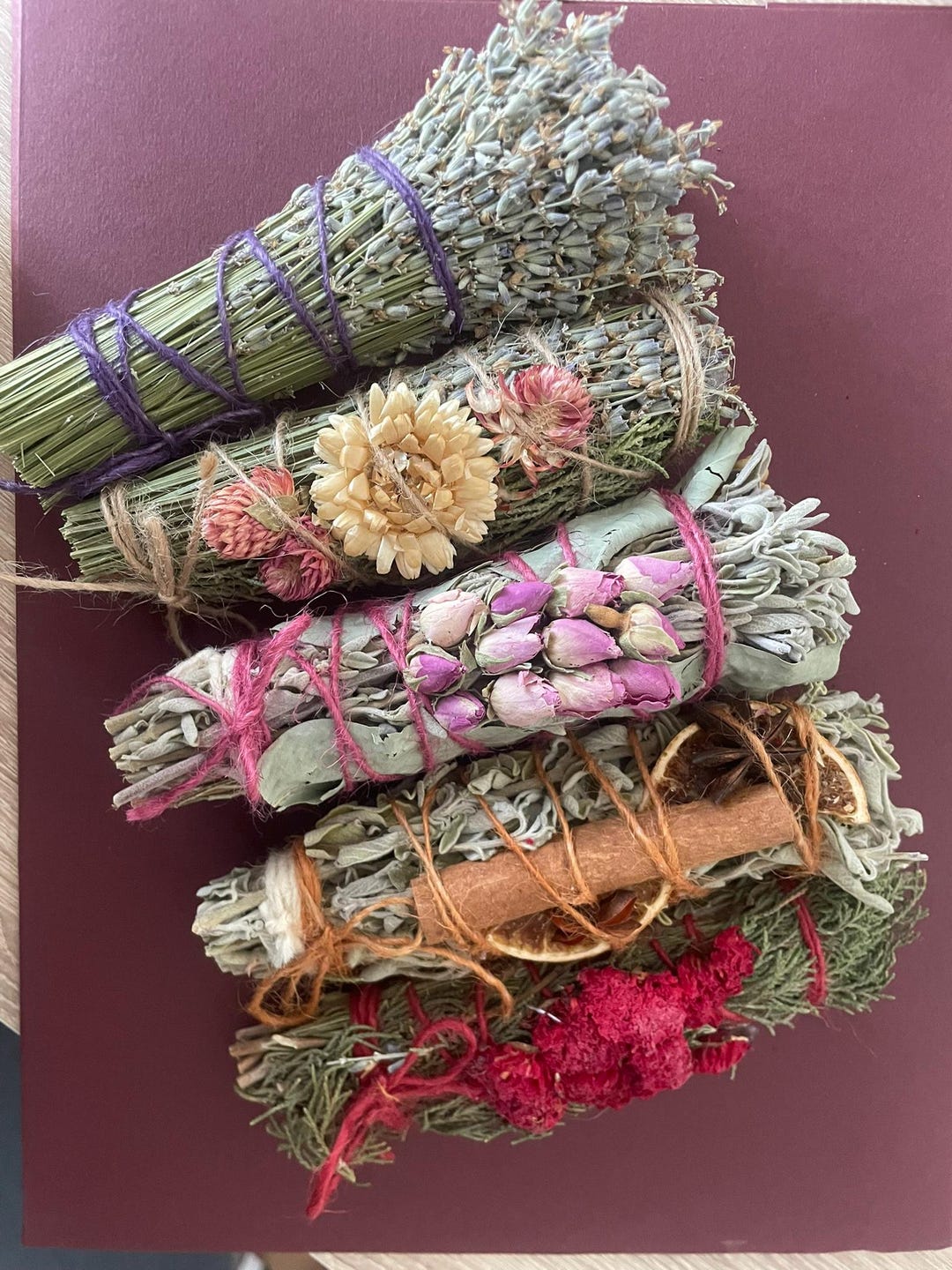 Handmade Ritual Smudge Bundle Set – Spiritual Cleansing Kit - Etsy