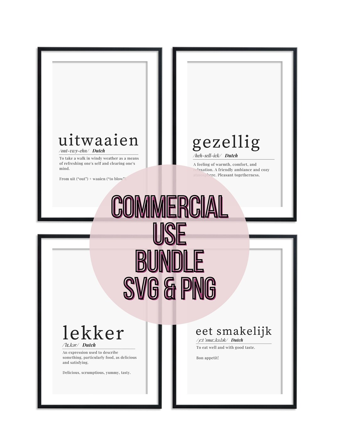 Commercial Use SVG Bundle, Dutch Definition Quotes, Digital Download ...