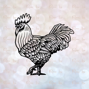 Huhn SVG, Hahn SVG, Bauernhof Clipart, druckbare Wanddekoration ...