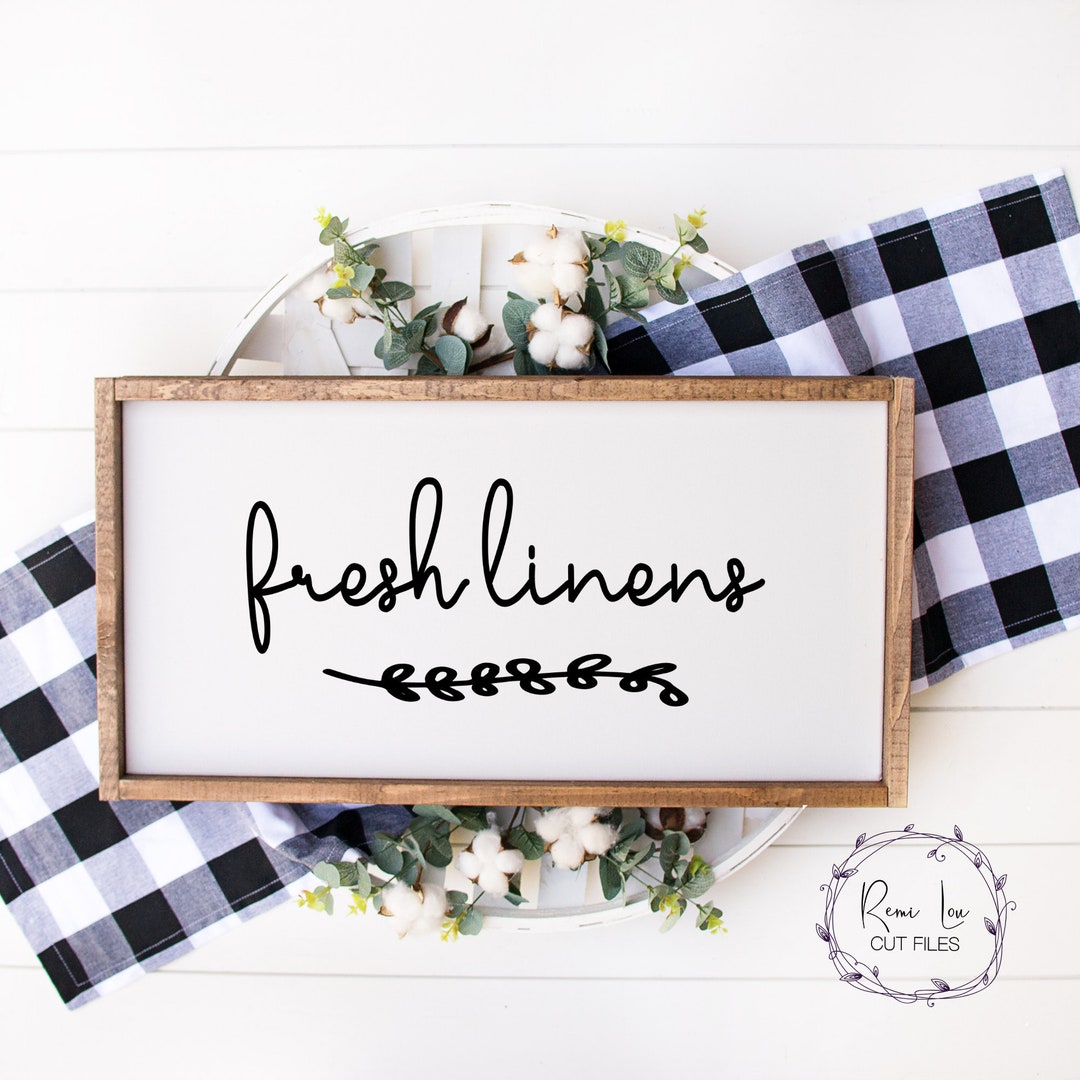 Fresh Linens Laundry Room Sign SVG, Laundry SVG, Farmhouse Sign SVG ...