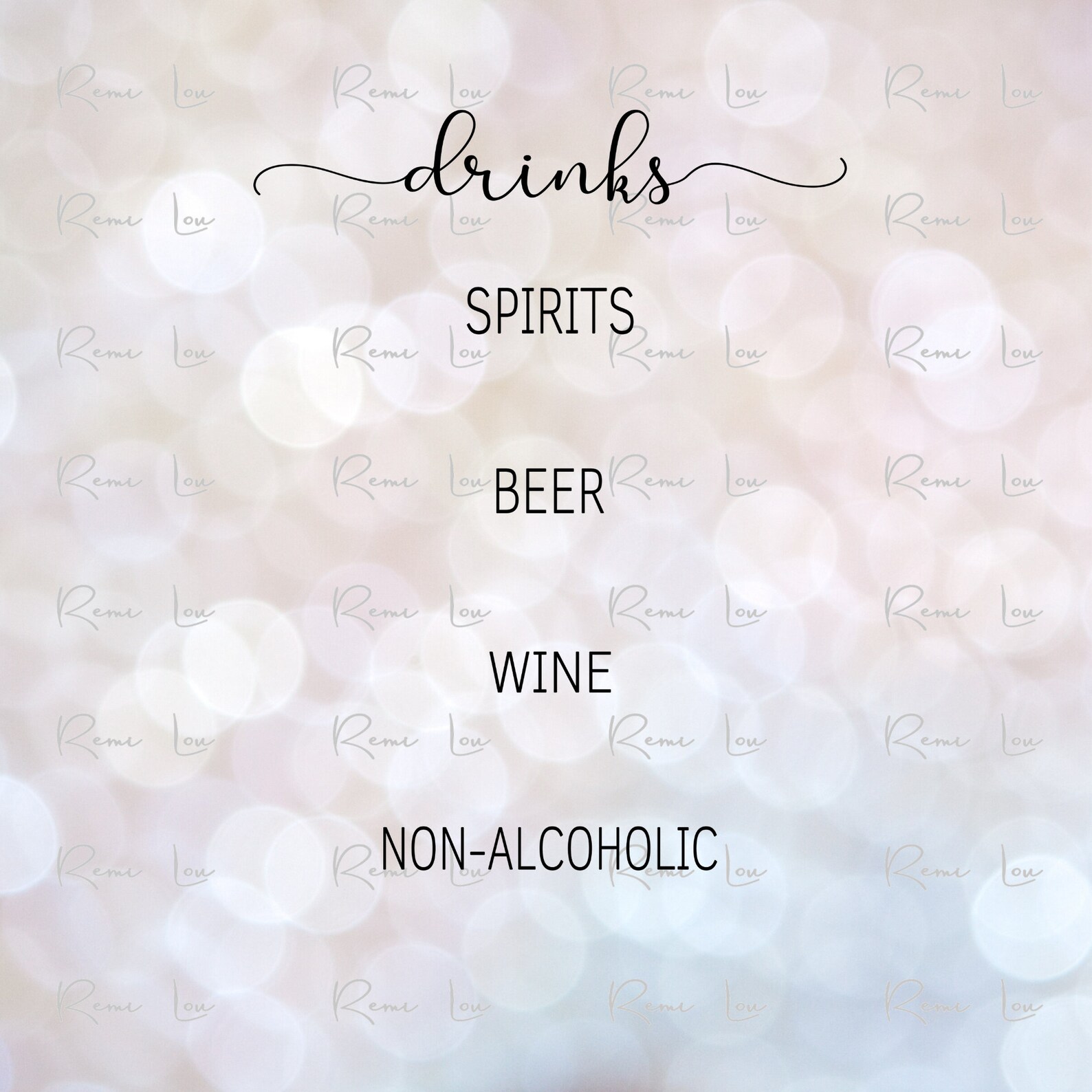 Bar Menu SVG Files Drink Menu Wedding SVG Signature Drink - Etsy Canada