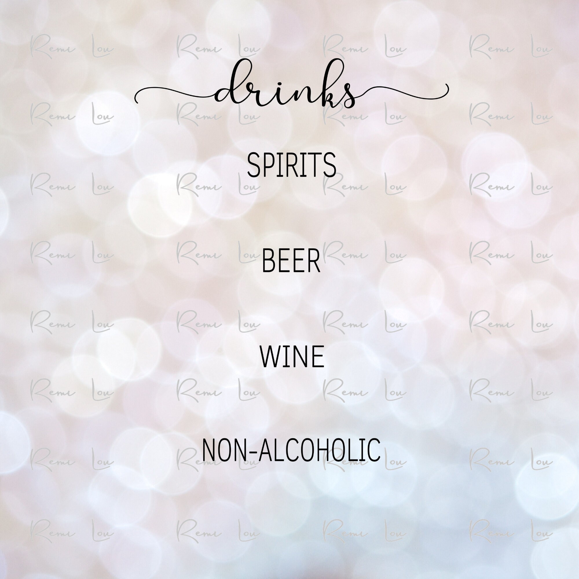 Bar Menu SVG Files Drink Menu Wedding SVG Signature Drink - Etsy Canada