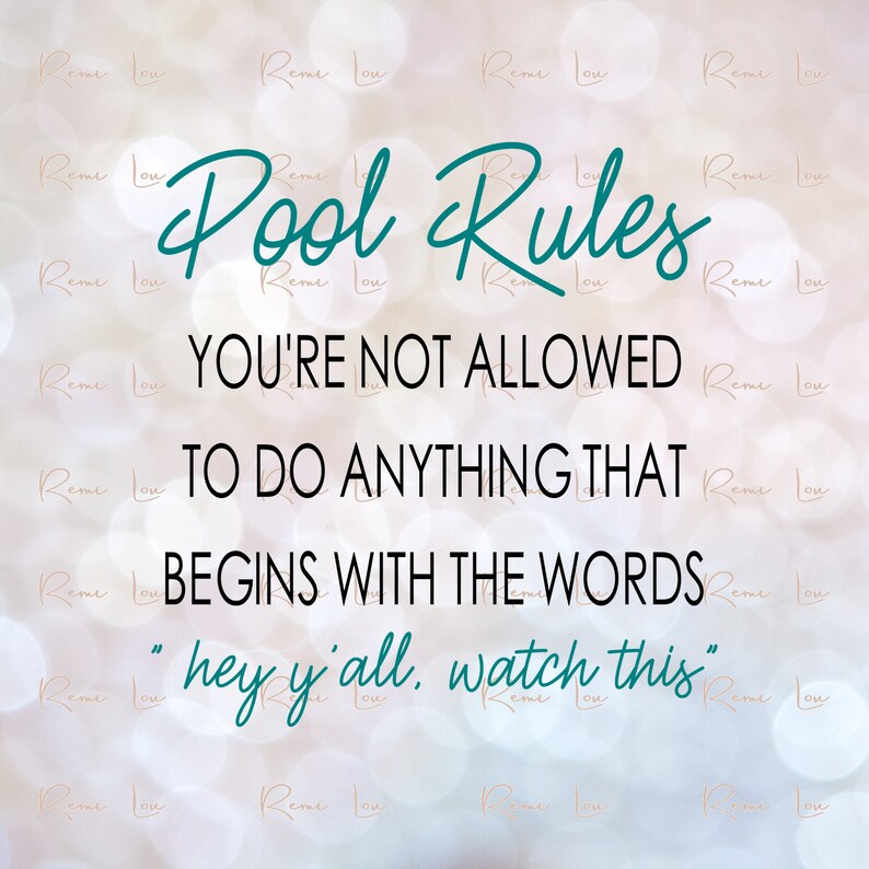 Pool Rules Sign SVG Porch Sign SVG Summer SVG Pool House - Etsy