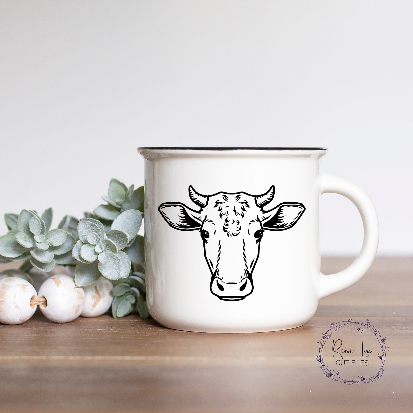 Cow SVG, Animal Portrait Printable Wall Art, Farm Animal SVG, Cow PNG ...