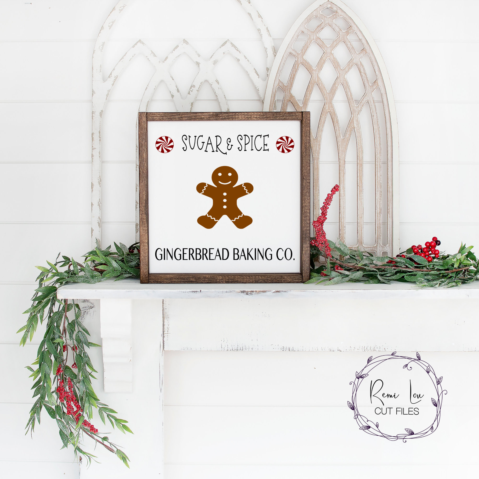 Sugar N Spice Gingerbread Man SVG Gingerbread Sign Holiday - Etsy