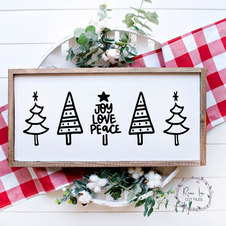 Peace Love Joy SVG, Christmas Tree SVG, Winter SVG, Holiday Svg ...