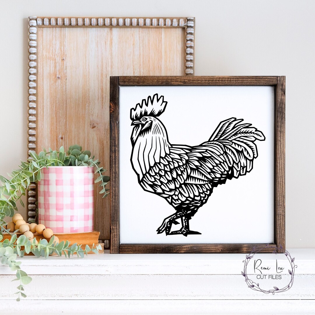 Huhn SVG, Hahn SVG, Bauernhof Clipart, druckbare Wanddekoration ...