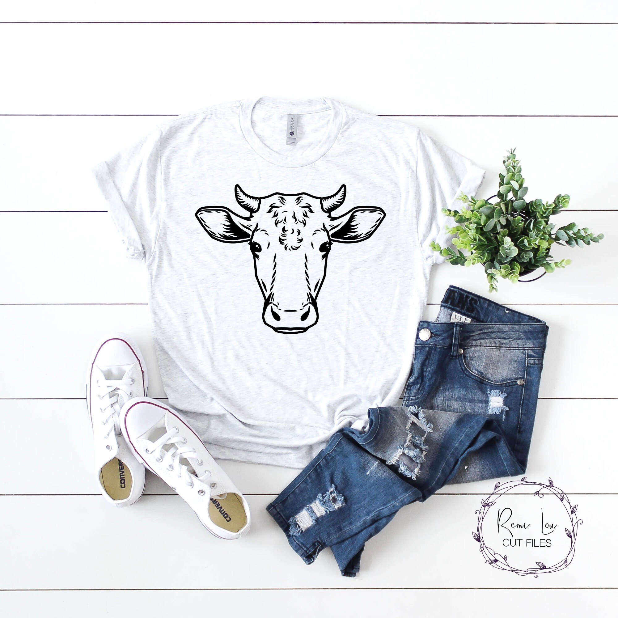 Cow SVG Animal Portrait Printable Wall Art Farm Animal SVG - Etsy