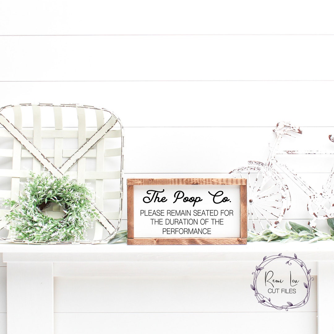 The Poop Co Funny Bathroom SVG, Farmhouse Sign SVG, Bathroom Quote Svg ...