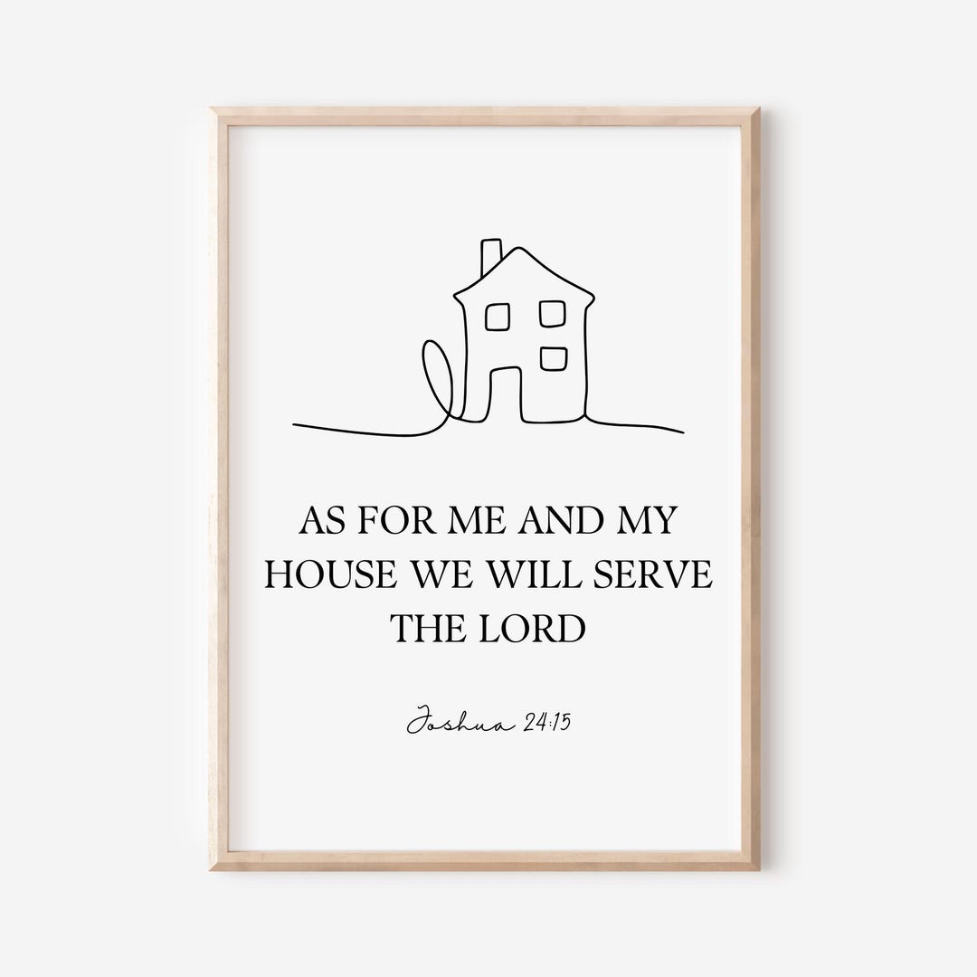 As for Me and My House Joshua 24:15 Bible Verse SVG, Modern Christian ...