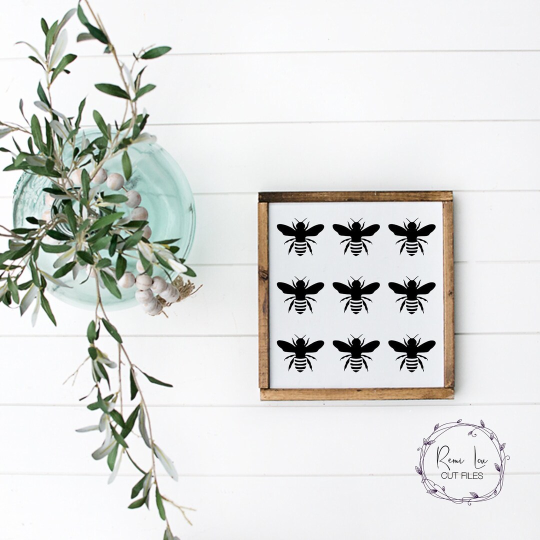 Bumble Bee SVG, Modern Farmhouse Sign SVG, Bee Decor Spring SVG, Summer ...