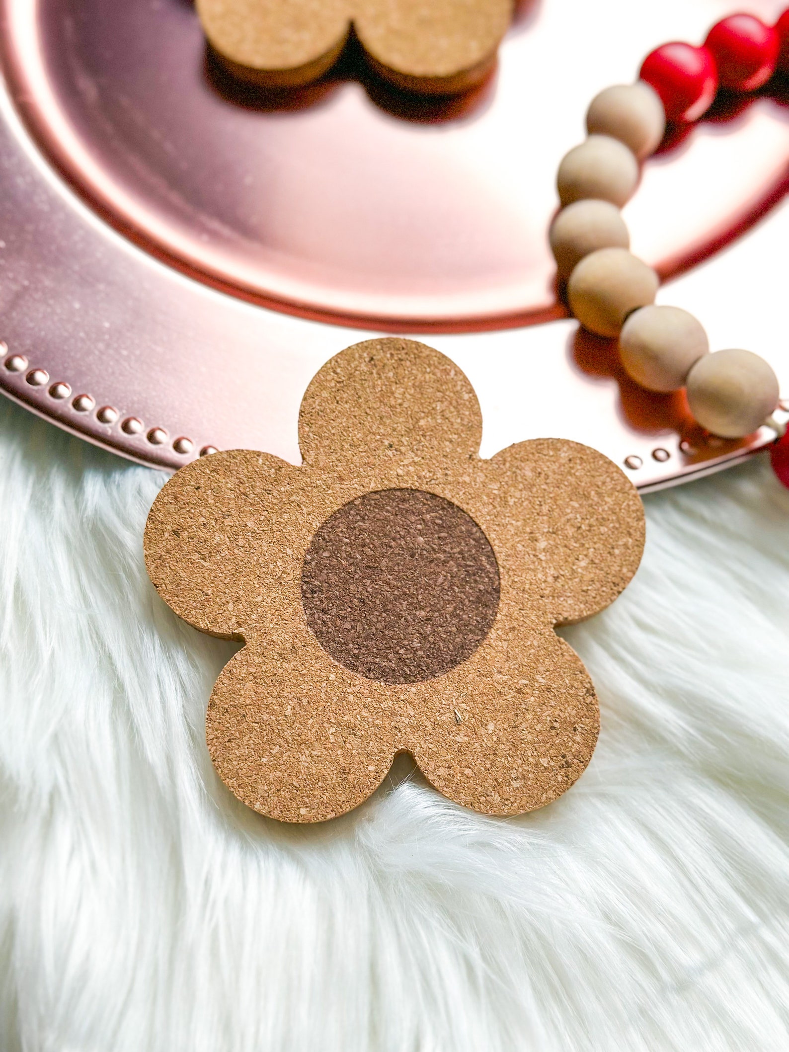 Flower Cork Coaster | Daisy Flower Cork Coaster | Retro Coaster | Cork ...
