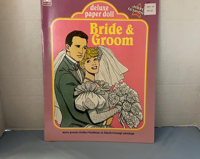 1990 Bride & Groom Deluxe Paper Doll - Etsy
