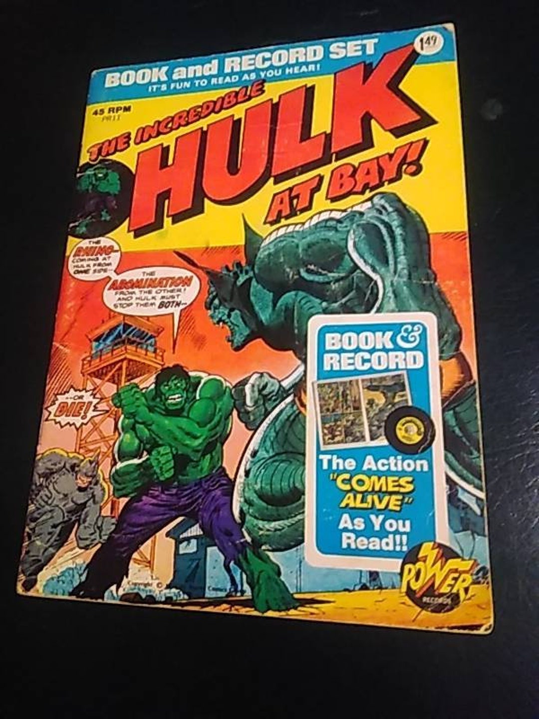 The Incredible Hulk at Bay! Book and 45 Rpm Record Set PR 11 - Etsy