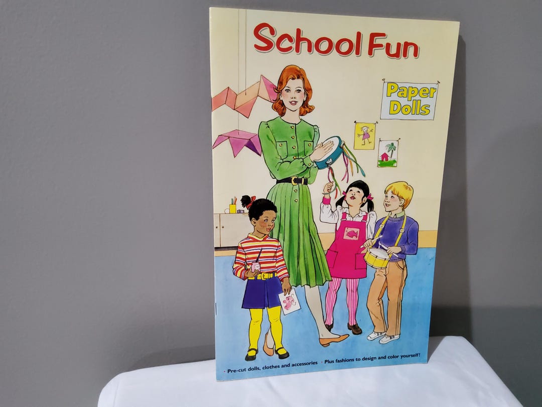 1990 School Fun Paper Dolls - Etsy