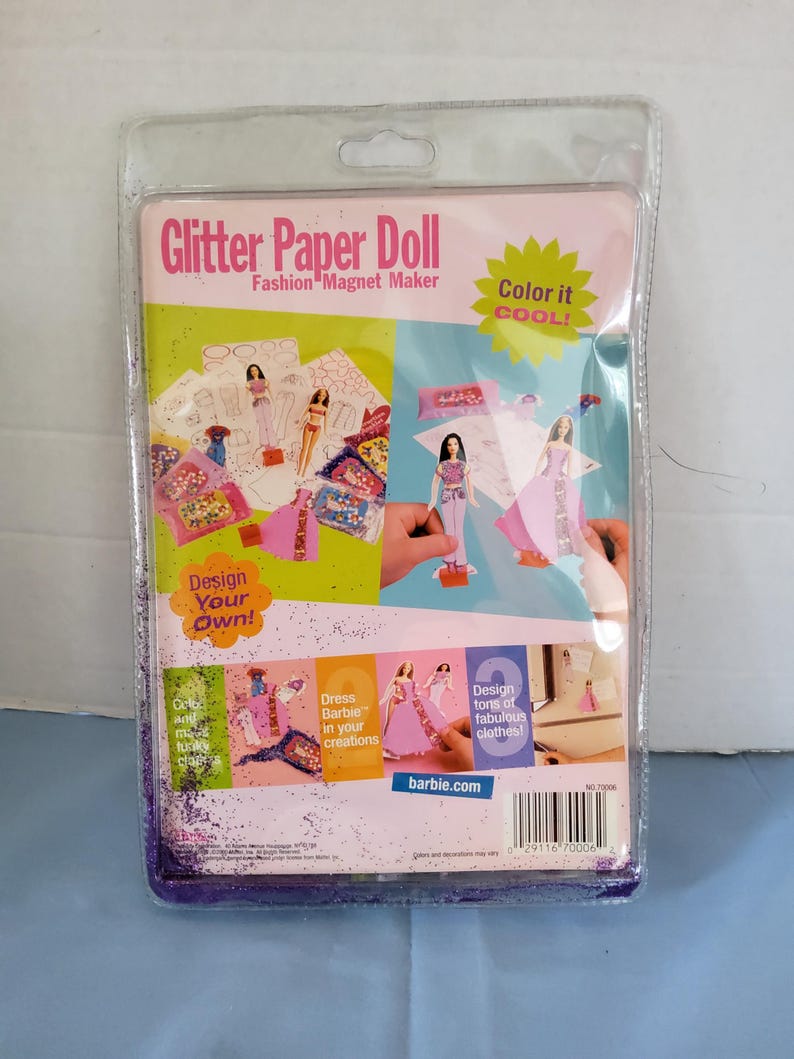 2000 Barbie Studio Glitter Paper Doll Fashion Magnet Maker (see ...