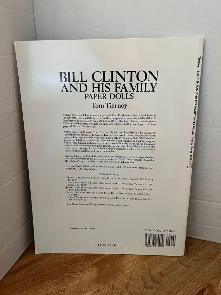 1994 Bill Clinton and His Family Paper Dolls - Etsy