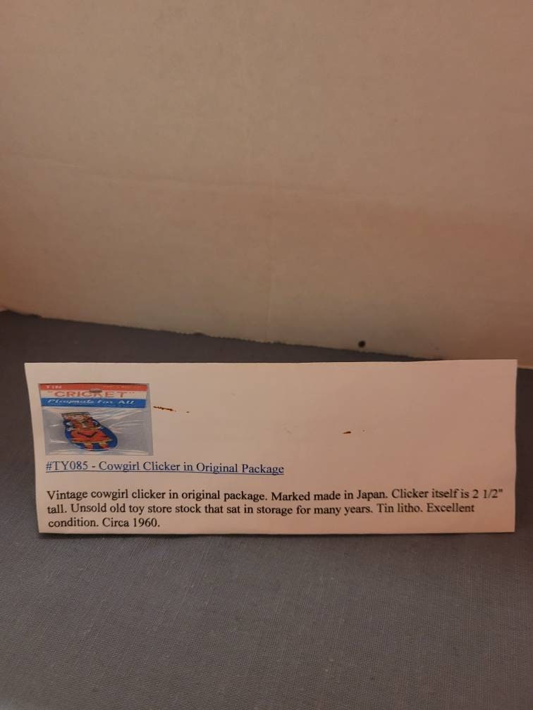 1960s Vintage Tin cricket Playmate for All Clickers, Set of Three - Etsy