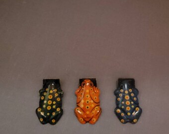 Vintage Litho Tin TINY Frog Clickers 1pc or 3pc Set / Made in Japan ...