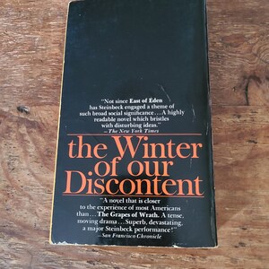 The Winter of Our Discontent. John Steinbeck. Bantam. 1967. Later ...