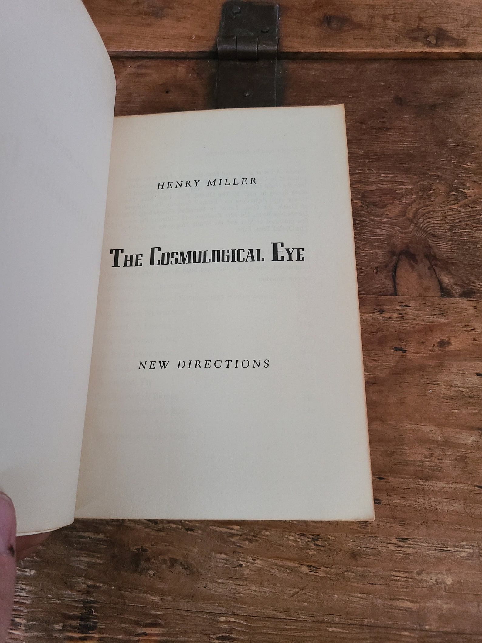 The Cosmological Eye. Henry Miller. New Directions. 1939. Second ...