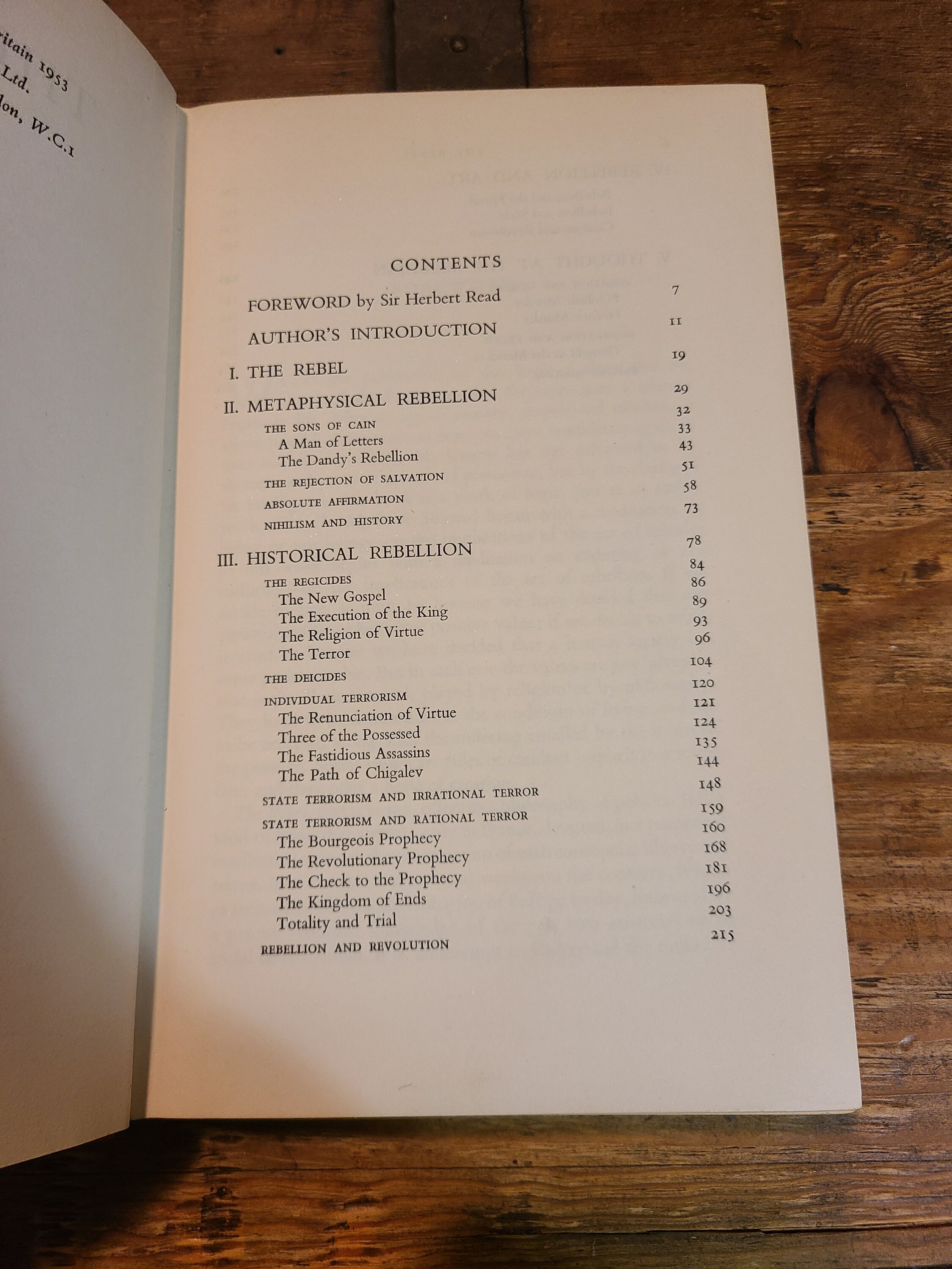 The Rebel. Albert Camus. Hamish Hamilton. First U.K. Edition. | Etsy