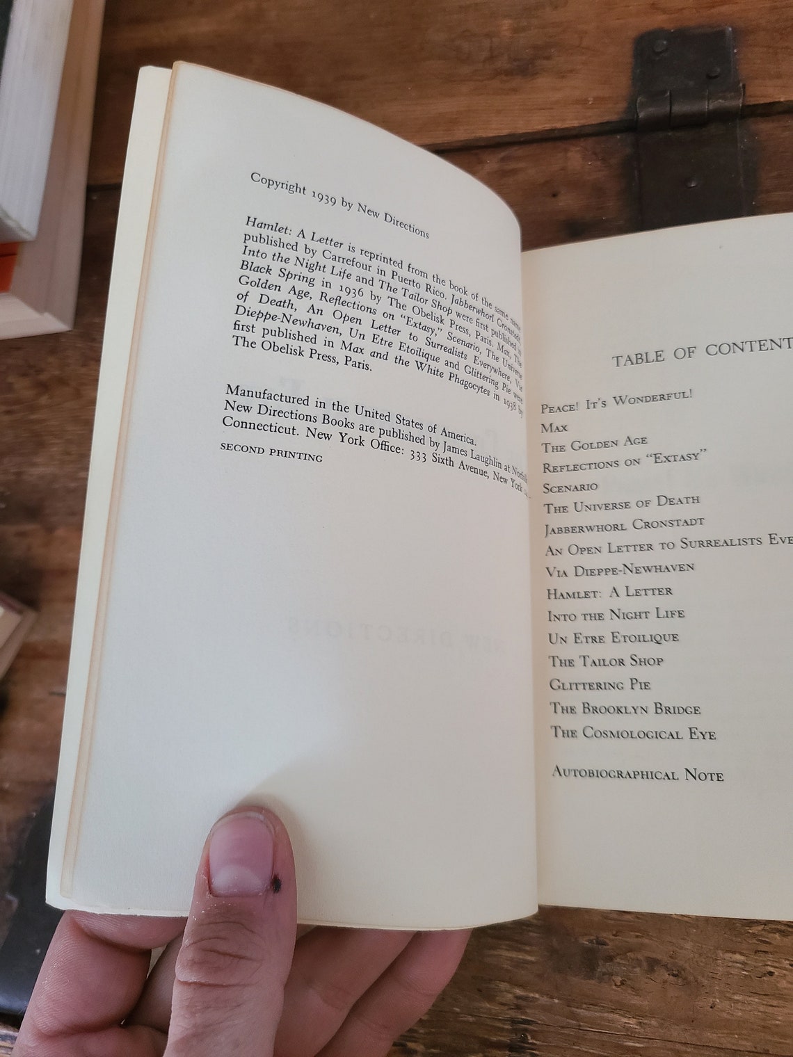 The Cosmological Eye. Henry Miller. New Directions. 1939. Second ...