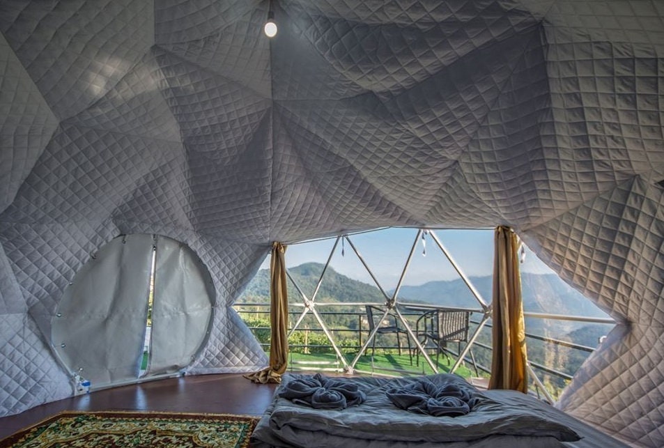 Geodesic Dome 49 Ft in Diameter by Domespaces DS1540. Luxury Camping - Etsy