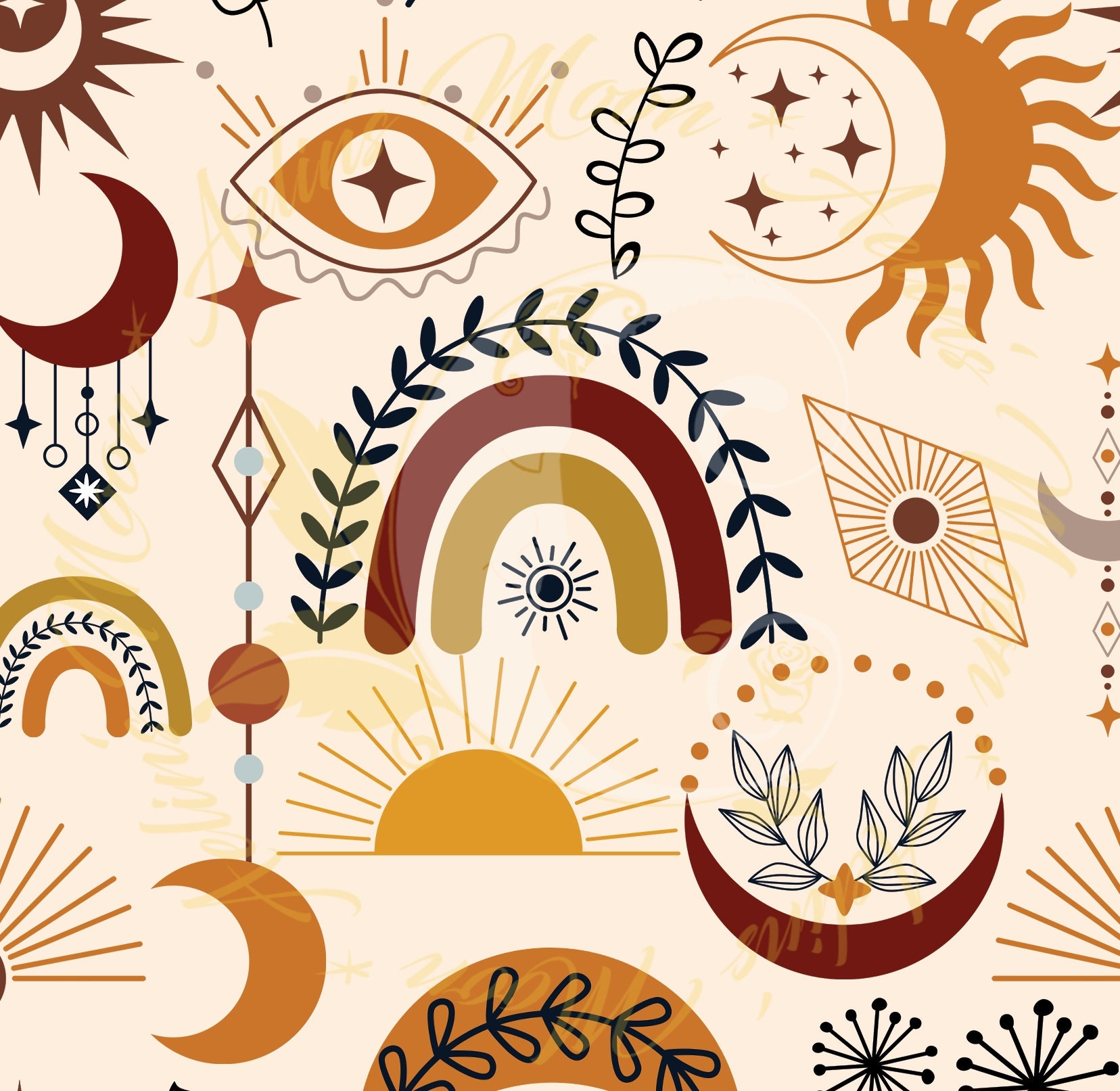 Warm Boho Seamless File - Etsy