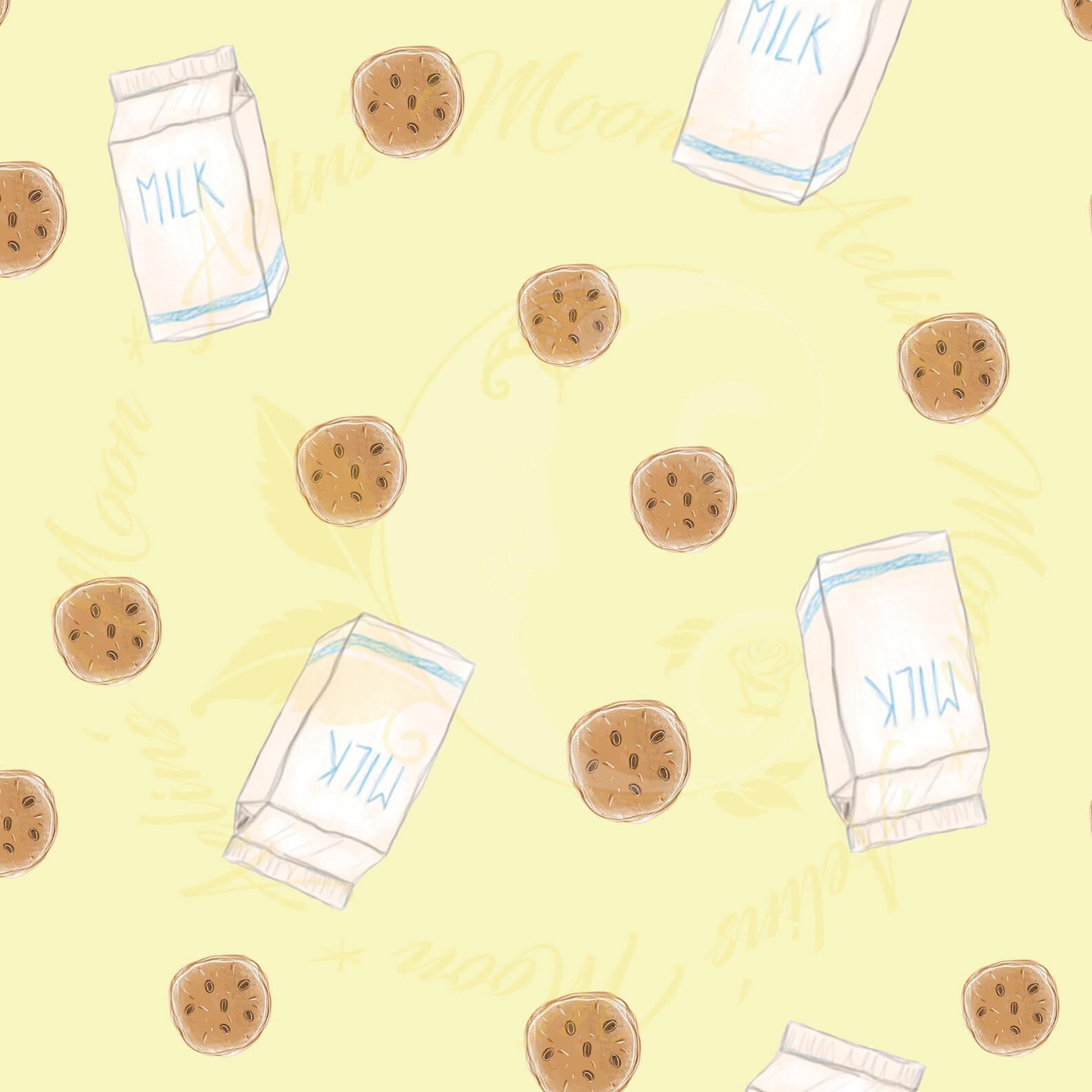 Milk and Cookies Yellow - Etsy