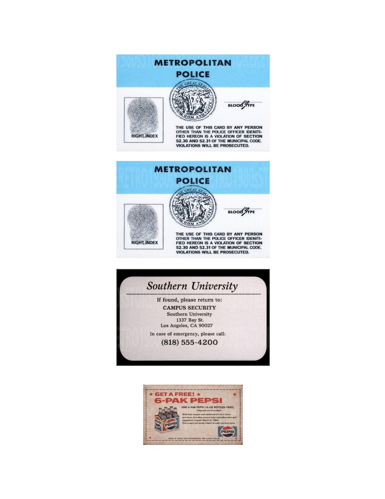 The Terminator (1984) – Digital ID & Ephemera Set | Fan-made Printable ...