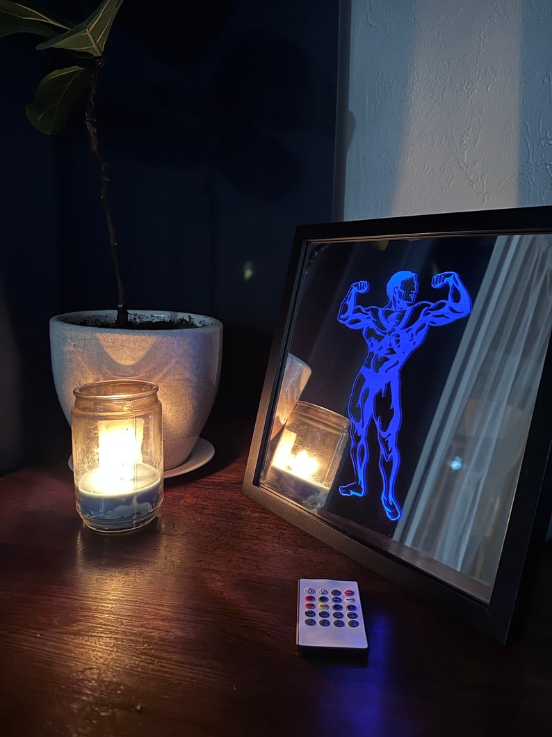 Muscle Man in Harness LED Lightbox - Etsy