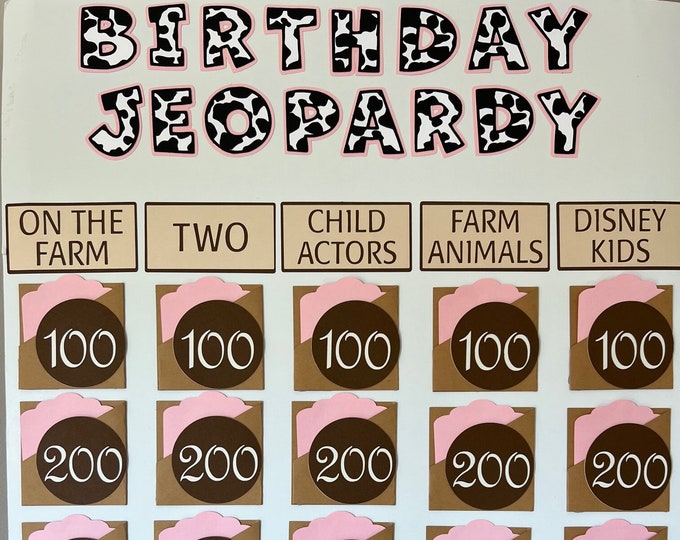 DESIGN YOUR OWN Jeopardy Game| Birthday Bridal Baby Wedding ...