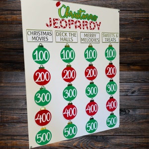 Christmas Holiday Jeopardy Family Trivia Office Party Game - Etsy