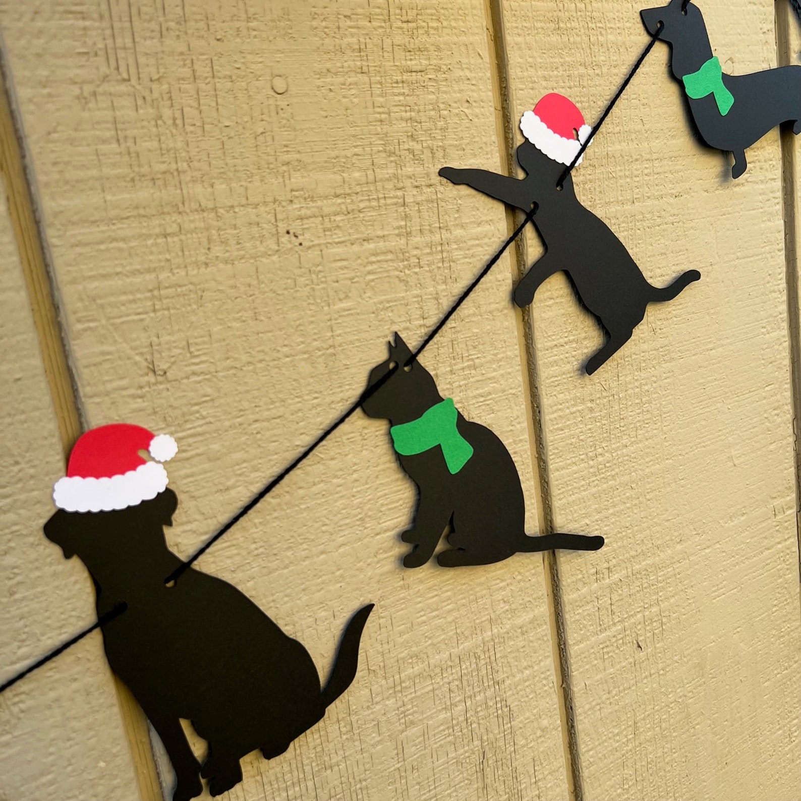 Christmas Holiday Cat Dog Santa Vet Veterinary Clinic Decor Decorations ...