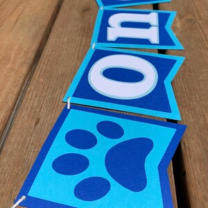 Blue Paw Print ONE Birthday Banner | Blues Highchair Banner | Blues ...