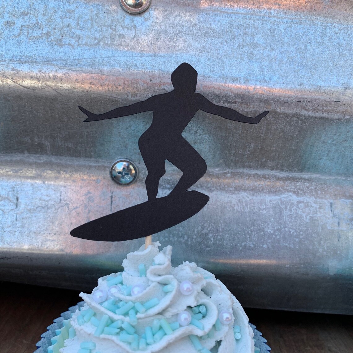 Surfer Surfing Birthday Cupcake Toppers 12 Count | Surfing Ocean ...