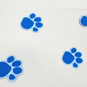 Blue Paw Print Wall Centerpieces Cutouts Decorations | Blue Paw Print ...