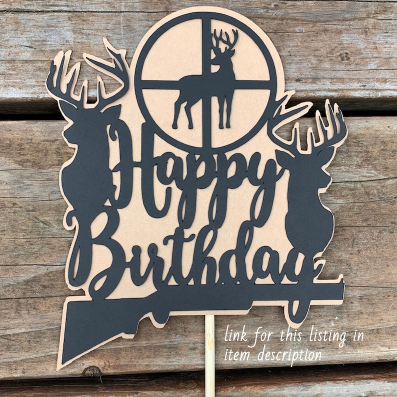 Deer Hunting Happy Birthday Banner Garland Deer Hunting - Etsy