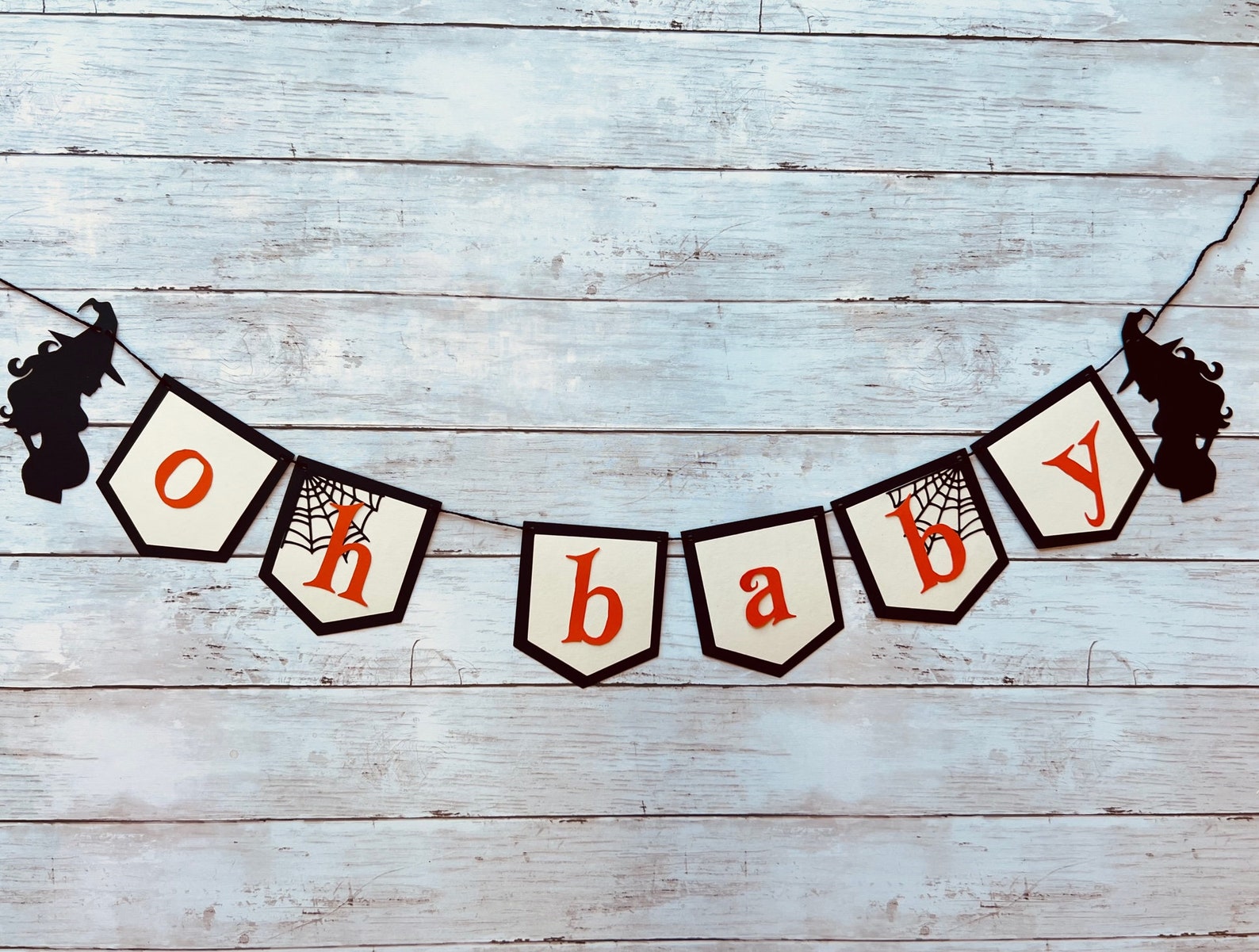 Halloween Baby Shower Gender Reveal Cauldron Witch Baby Brewing Garland ...
