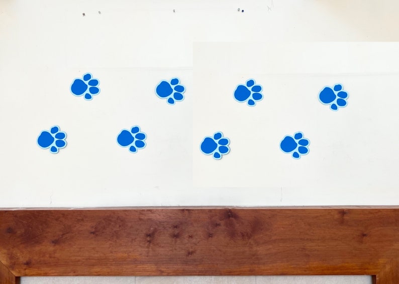 Blue Paw Print Wall Centerpieces Cutouts Decorations Blue - Etsy