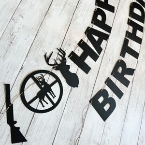 Deer Hunting Happy Birthday Banner Garland | Deer Hunting Party ...