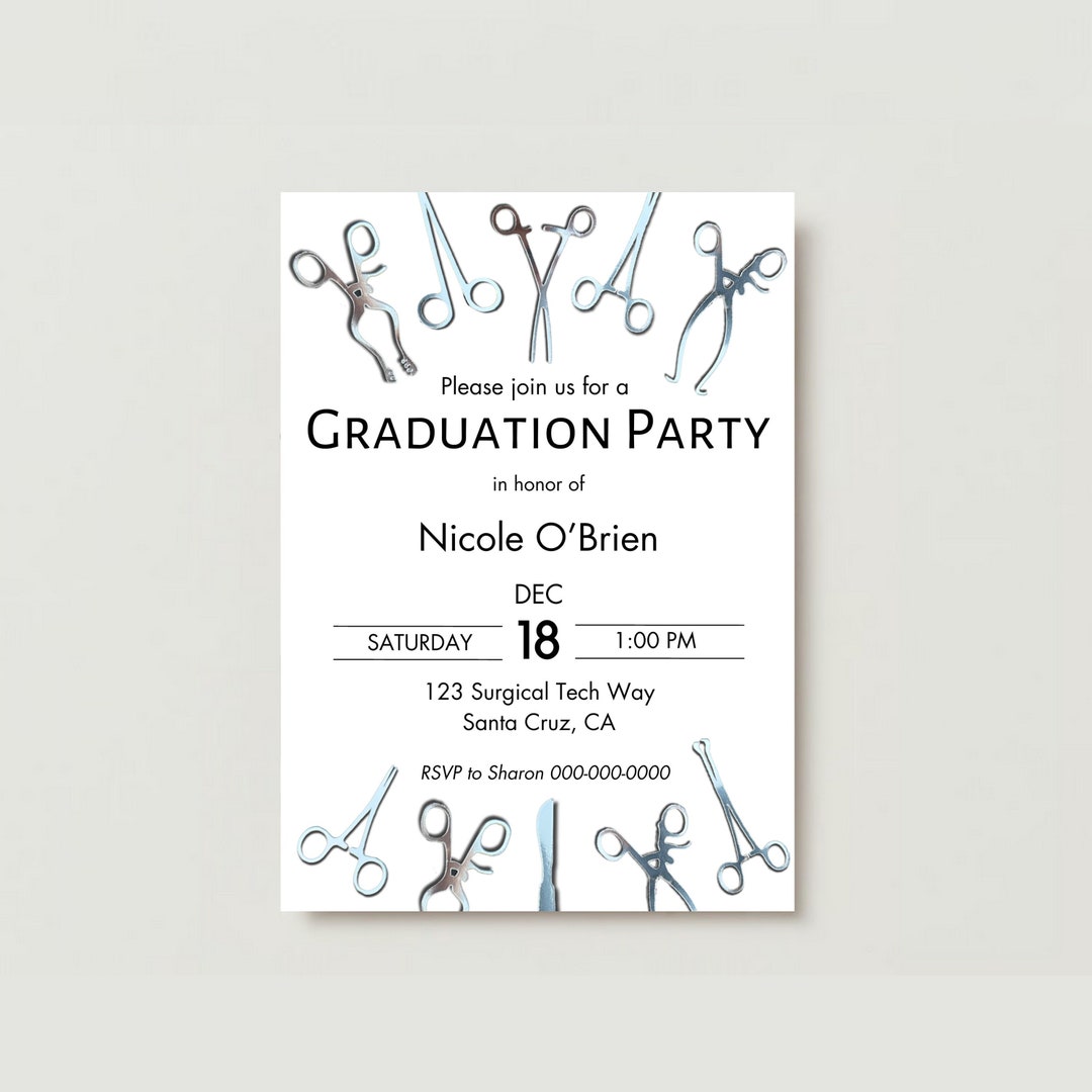 Editable Surgical Tech Technologist Nurse Surgery Assistant ...